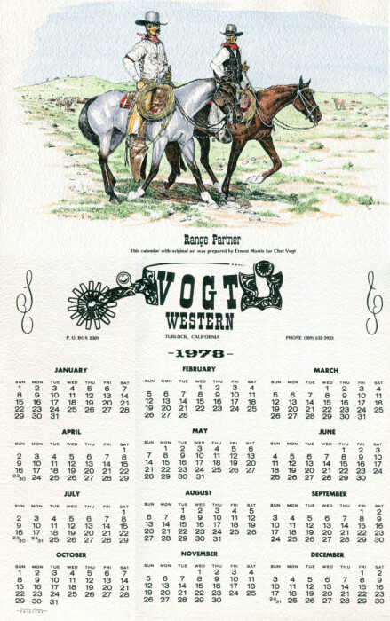 Preserving the Vaquero Tradition Ernie's Calendar Collection ...